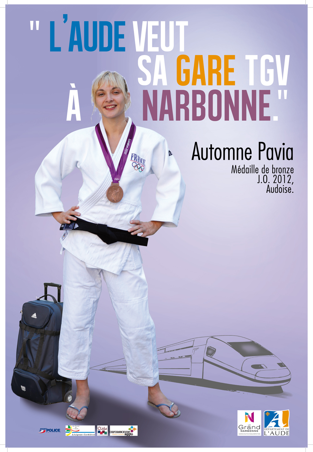 La judokate Automne Pavia milite pour une gare TGV à Narbonne ...